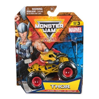 Monster Jam Series 3 1:64 Scale Die-Cast Marvel Monster Truck-Thor – J ...