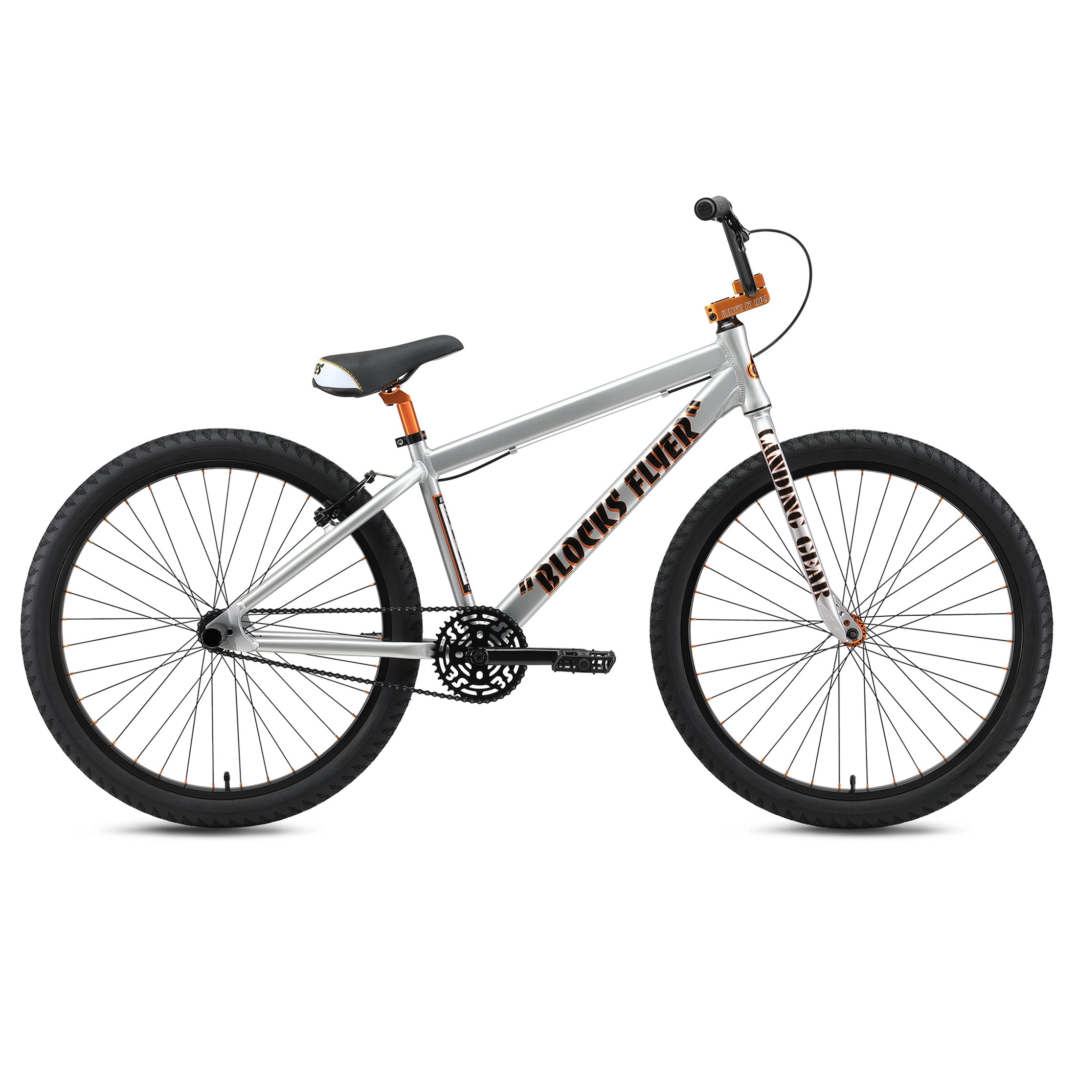 SE Bikes Blocks Flyer 26" BMX Freestyle Bike-Iced Out Silver – J&R ...