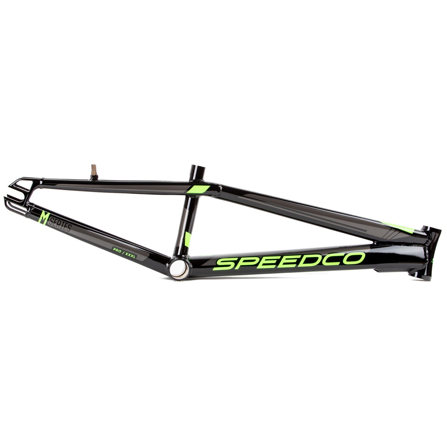 SpeedCo M2 Alloy BMX Race Frame-Black/Gray/Neon – J&R Bicycles, Inc.